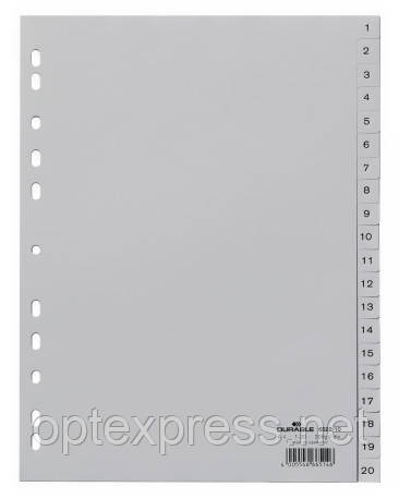Разделители пластиковые 1-20 формата A4 DURABLE: продажа, цена в Киеве ...