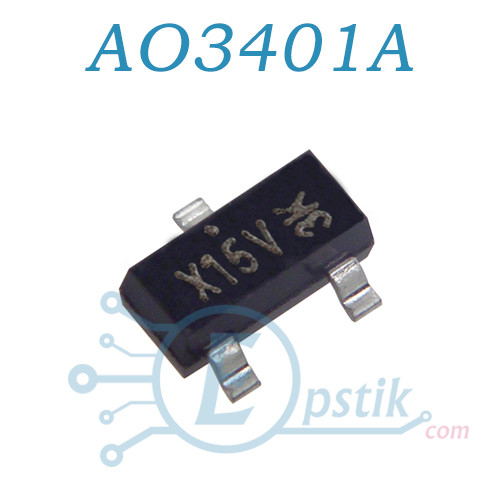 AO3401A (X15V3K) MOSFET транзистор P-канал -30В -4А SOT23: продажа, цена в Гайвороне ...