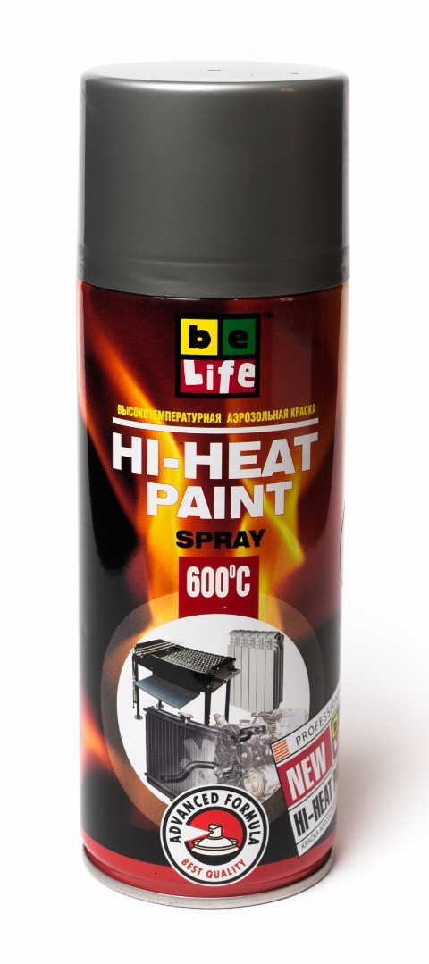 Жаростойкая Аэрозольная Краска Belife Hi-heat 400мл Серебро (1300 ...