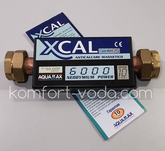 Купить Магнитный преобразователь воды XCAL 6000 60.000Gauss, 6000 л/час, 1 1/4", цена 3978 грн ...