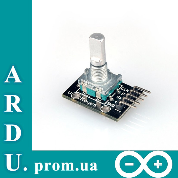 Энкодер Датчик Угла Поворота Arduino KY-040 [#3-3] — Купить Недорого на ...