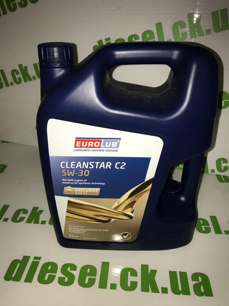 Купить Масло синтетика Евролуб 5w30 Eurolub Cleanstar C2 5L Fiat 9. ...