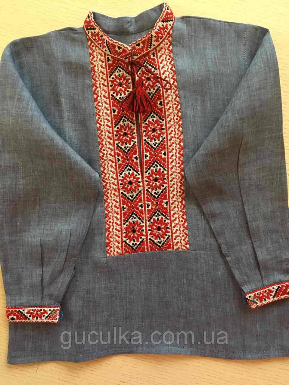 Ляна вишита сорочка для хлопчика на стійку 3-4 роки (ID#612824085 ...