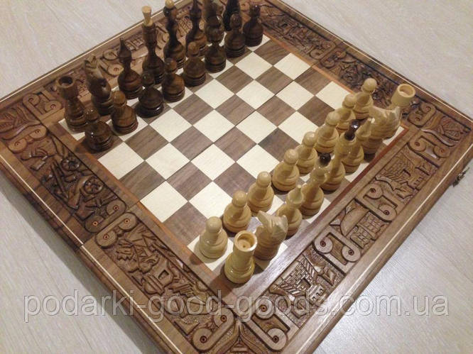Шахматы шашки Бой за корону деревянные ручная работа (ID#107961805 ...