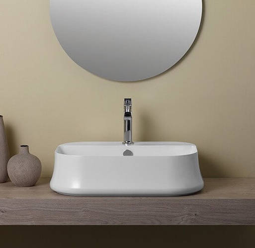 Купить Накладная раковина чаша 60 см Simas Sharp SH09 Италия, цена 8029 ₴ — Prom.ua (ID#615574847)