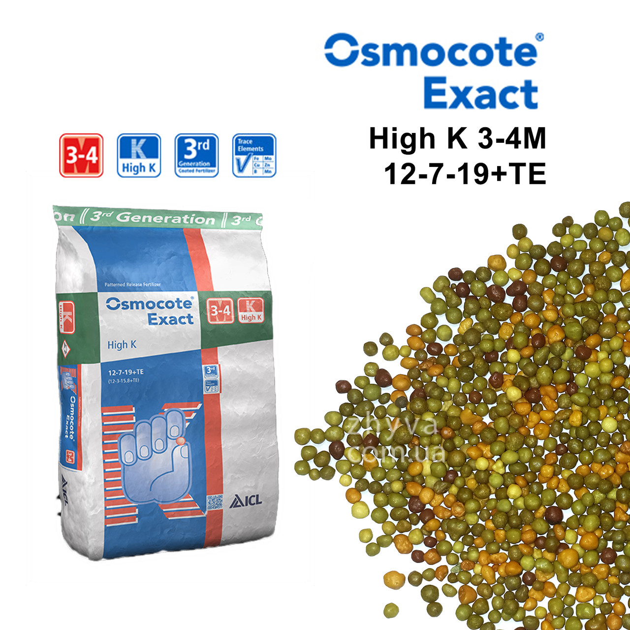 Купити Добриво Осмокот Osmocote Exact High K (12-7-19) 3-4 міс 1кг ...