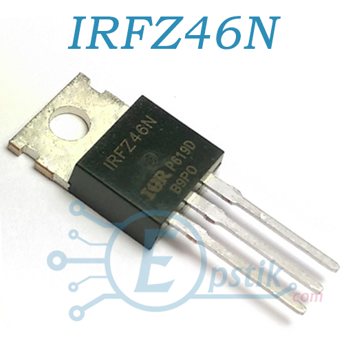 IRFZ46N MOSFET транзистор N канал 50В 50А TO220: продажа, цена в ...