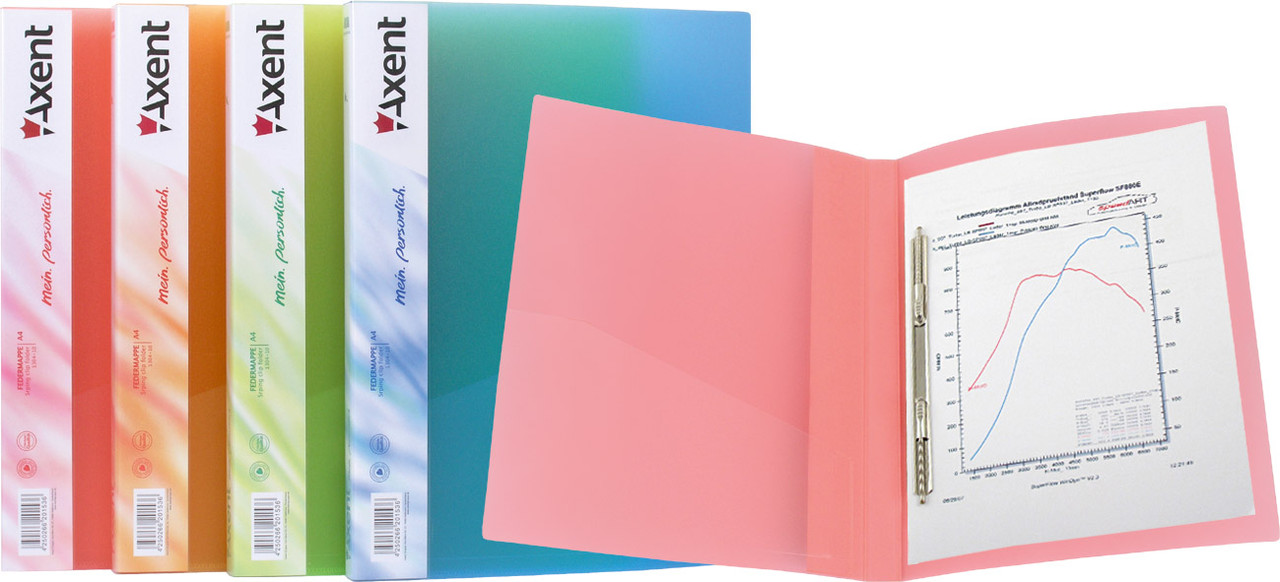 Папка скоросшиватель А4 с карманом Axent 1304 полупрозрачная. Папка усы MIX: купить заказать Украина