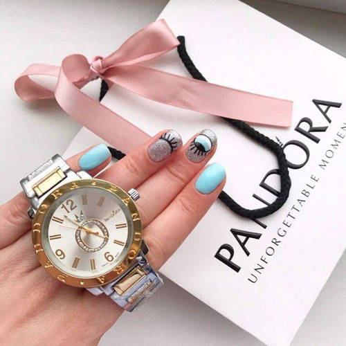 Купить Женские часы Pandora Gold Silver Пандора золотые серебряные ...