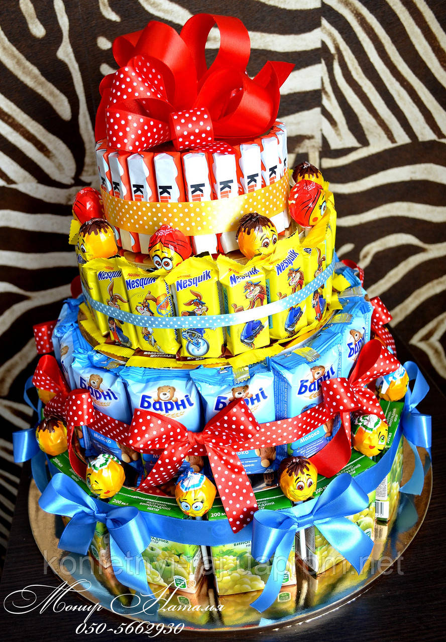 Купити Торт з Барні і соків в садок на 15-16 осіб, ціна 1100 ₴ - Prom ...